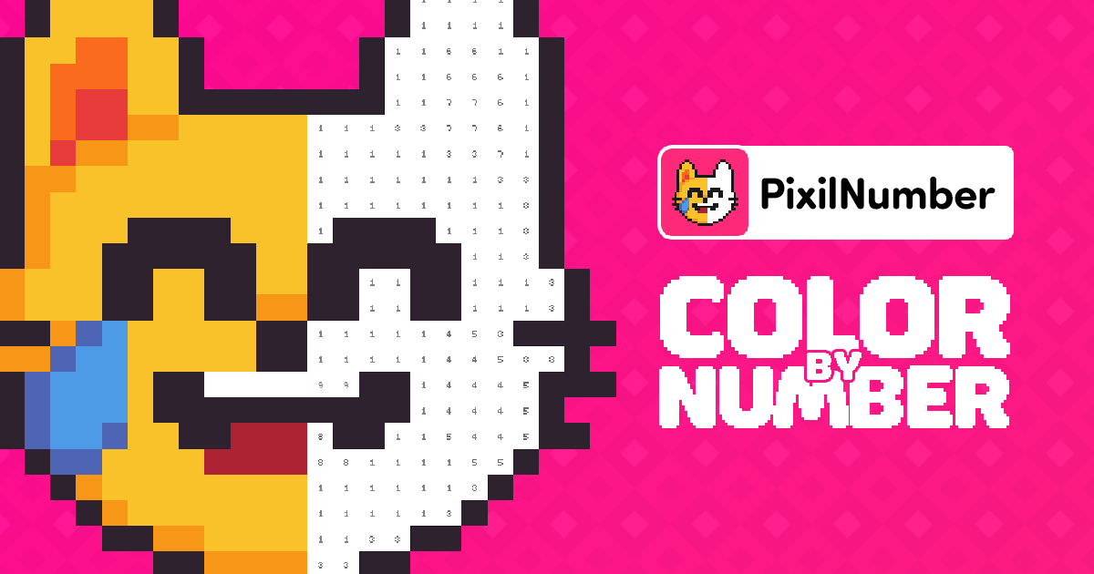 PixilNumber - Pixel Art Color by Number Online
