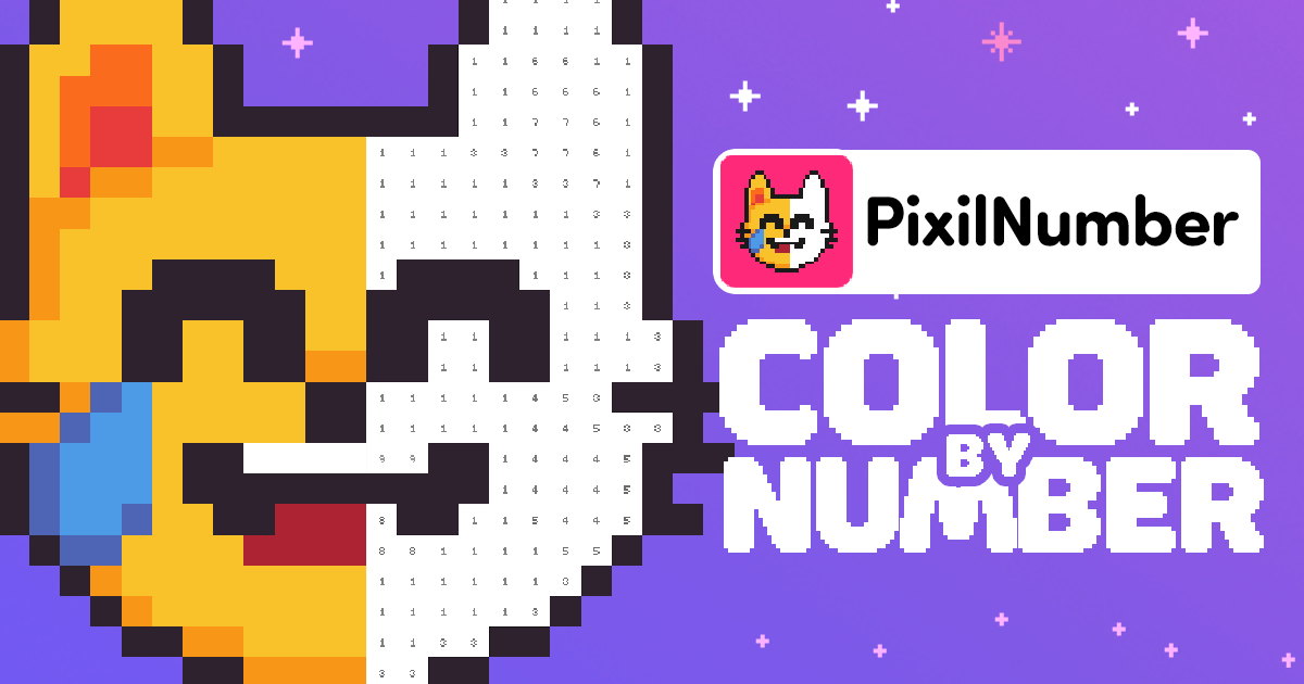 PixilNumber - Pixel Art Color by Number Online