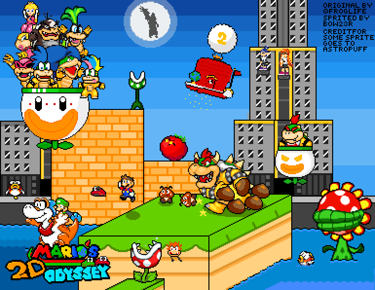 Marios 2D Odyssey - Pixilart