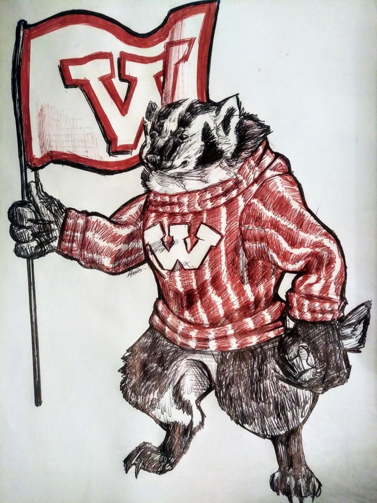 Pixilart - Wisconsin Badgers uploaded by NeonMatriXD