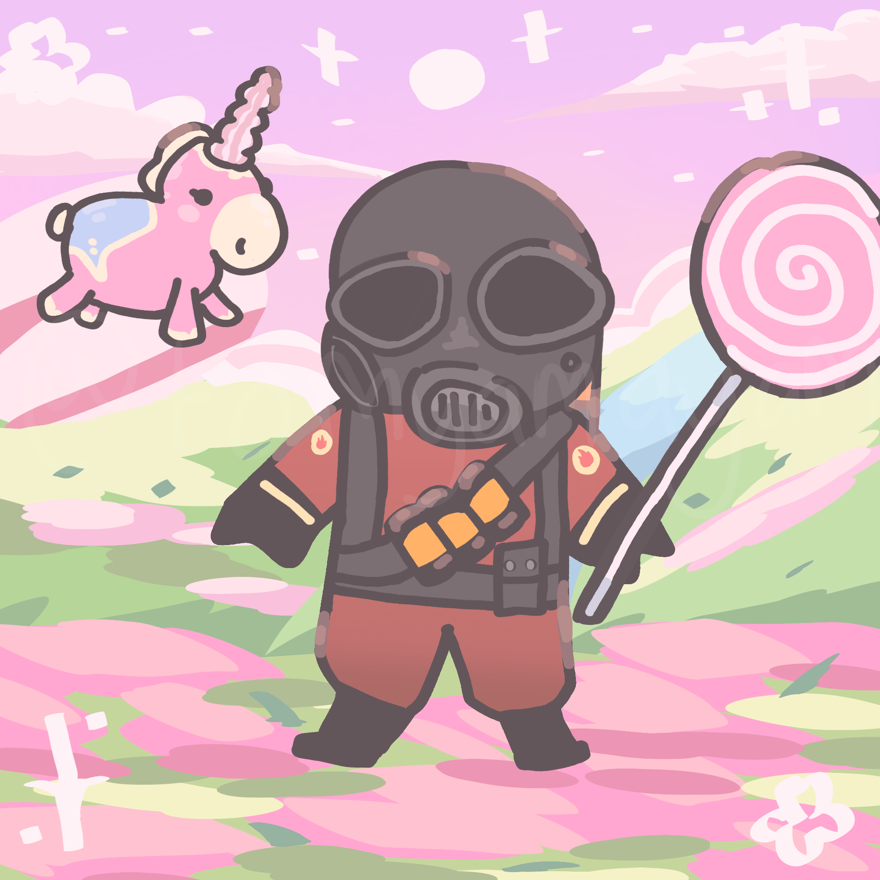 Pixilart - Pyro from tf2 uploaded by tomyamayam