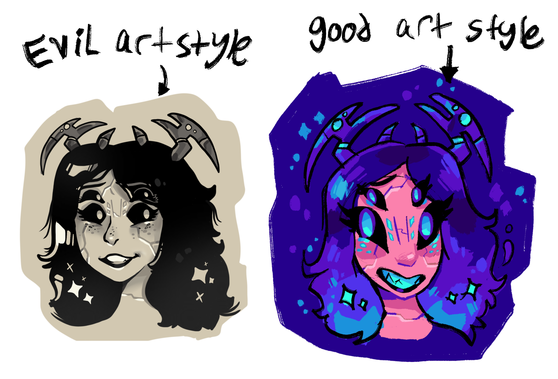 Pixilart - Evil art style uploaded by Lavakitty26