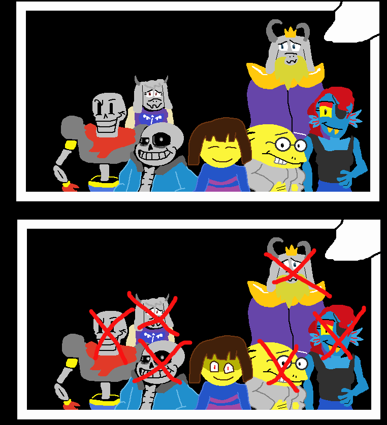 Pixilart - UNDERTALE photo endings REMADE!! uploaded by TacitYapper9