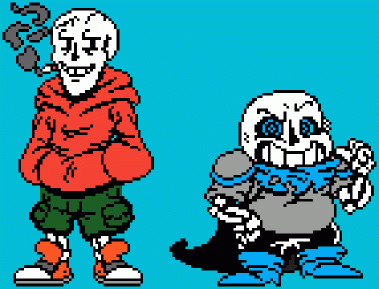 Pixilart - Sans and Paps uploaded by PIXELBARKEY2022