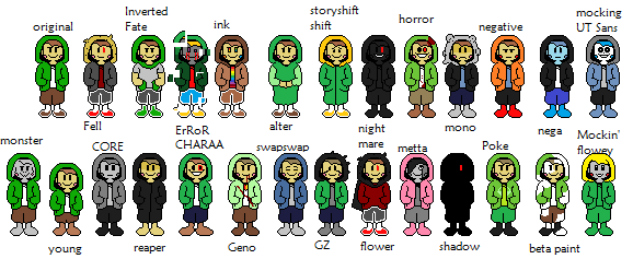 Pixilart - StoryShift Chara AU's! uploaded by TacitYapper9