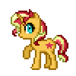Pixilart - Sunset shimmer sprite uploaded by SquidSonic54