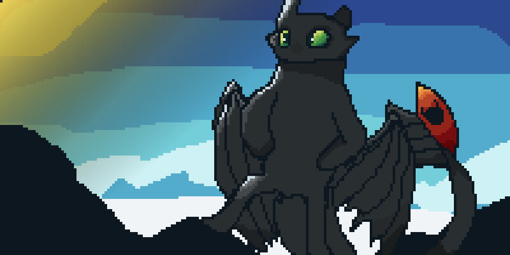 Pixilart - Toothless Night Fury uploaded by Keiofc