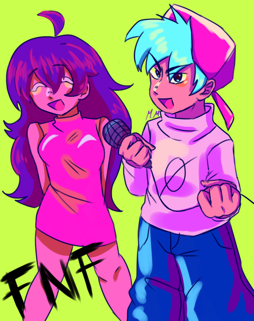 Pixilart - FNF loading screen remake(kinda) uploaded by Uwumewooo111