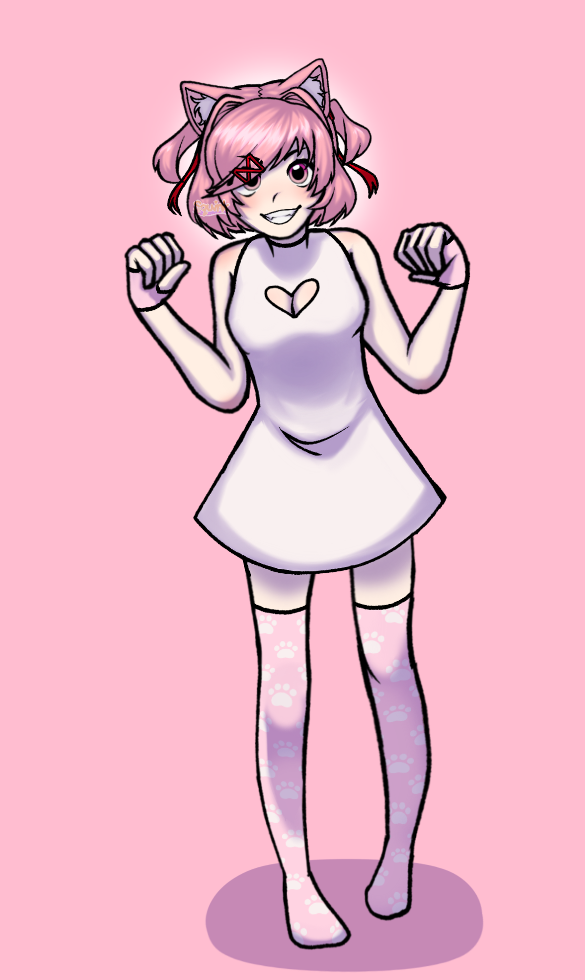 Pixilart - Neko Natsuki! uploaded by bxnny-gorlXD