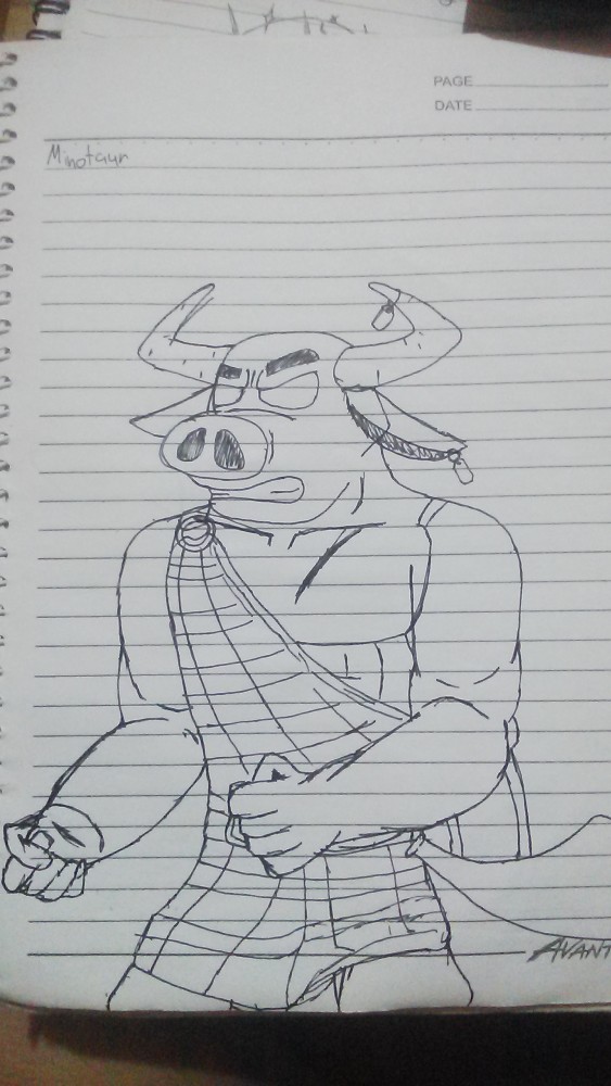 Pixilart - Minotaur Doodle uploaded by Wakegan
