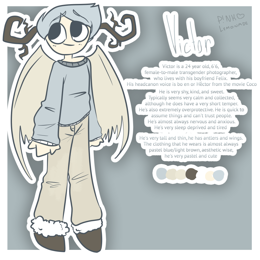 Pixilart - Victor Reference Sheet uploaded by cherry-b0mb