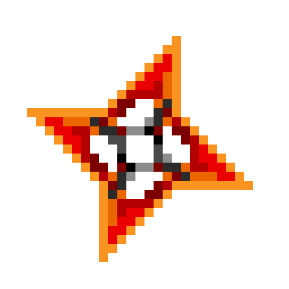 Pixilart - Fire Shuriken uploaded by WitherKnight