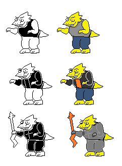 Pixilart - Underswap Alphys Sprites! uploaded by TacitYapper9