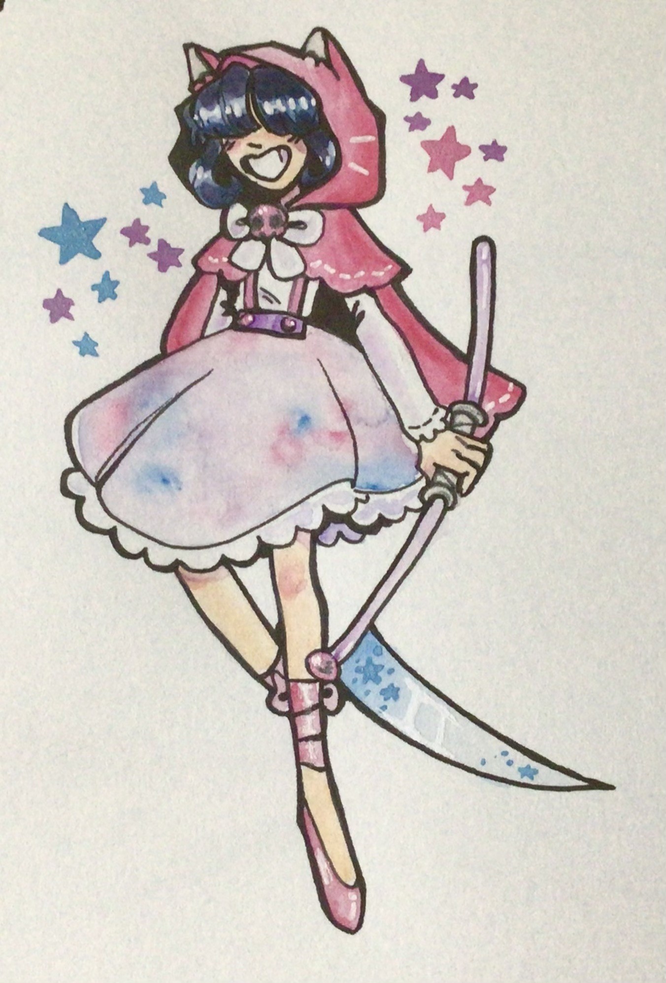 Pixilart - pink reaper magical girl uploaded by snailb0nes