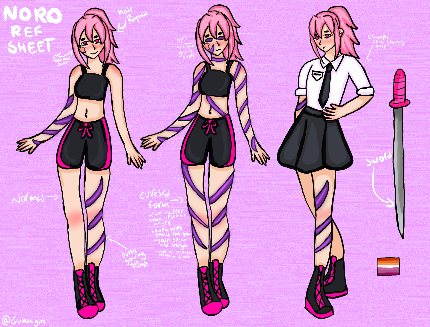 Pixilart - Noro ref sheet uploaded by Guineagirl
