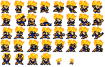 Pixilart - SSJ goku sprite Sheet uploaded by Spiderlous2