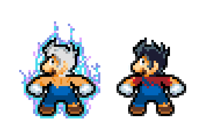 Pixilart - ULTRA INSTINCT MARIO SPRITE uploaded by mariotheplushie
