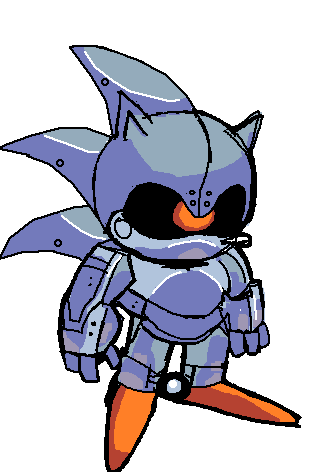 Pixilart - mecha sonic mark 1 uploaded by Nick333