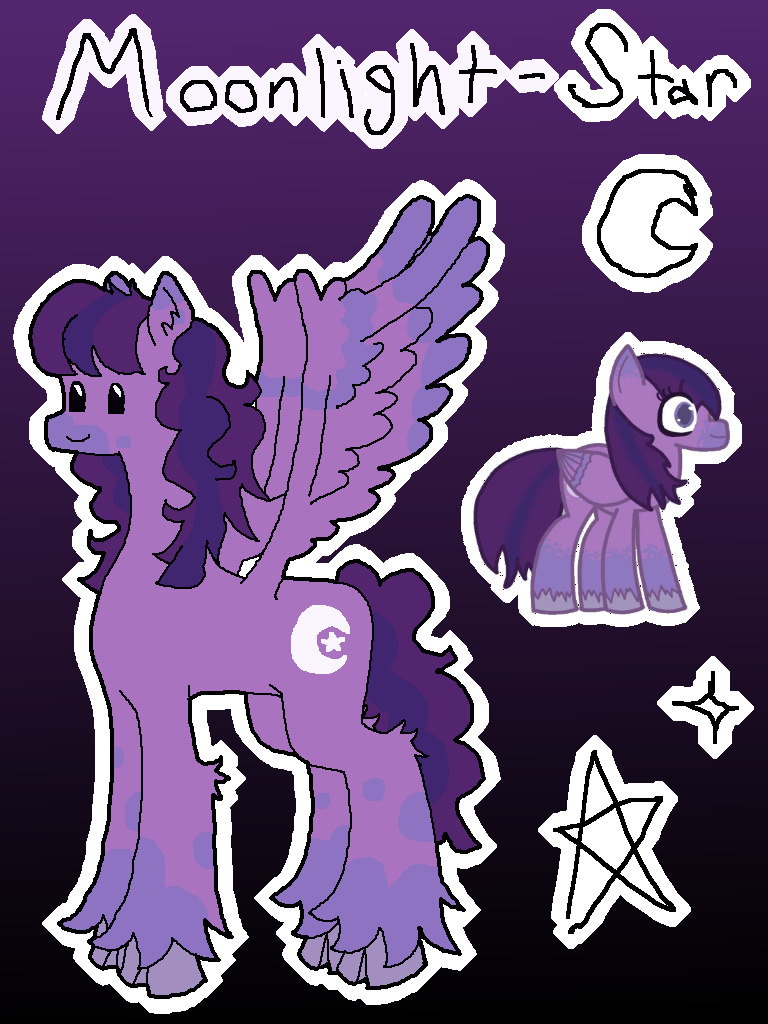 Pixilart - Moonlight Star mlp oc for one of my uploaded by Earring-Lesbian