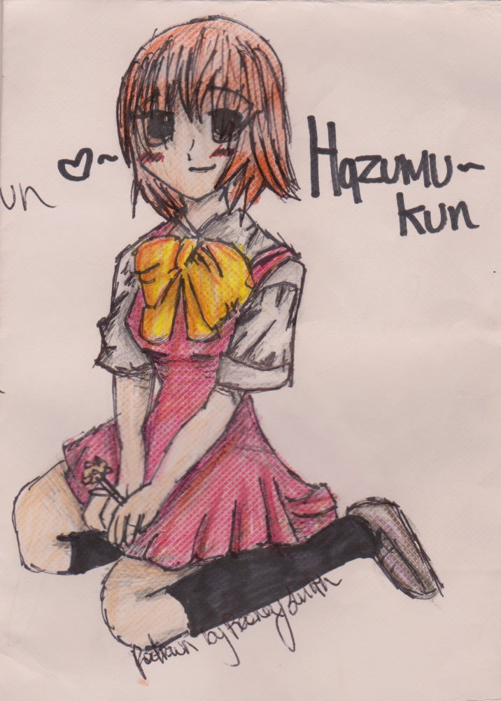 Pixilart - Hazumu-kun (hand drawn) uploaded by Cinnamon32