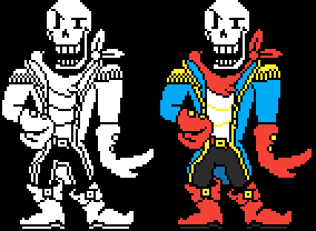 Pixilart - undersail papyrus uploaded by Archie-the-Racc