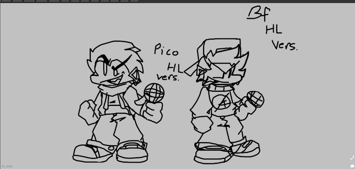 Pixilart - L side Bf and Pico doodles uploaded by B-E-E-P