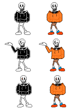Pixilart - Underswap Papyrus Sprites V2 uploaded by TacitYapper9