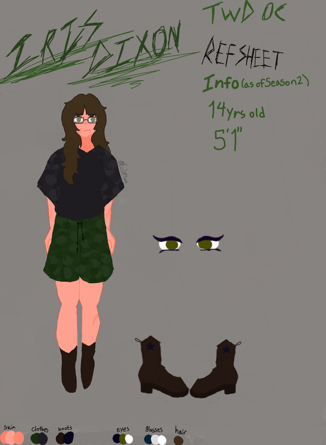 Pixilart - Iris DIxon | The Walking Dead OC uploaded by Eclipsee