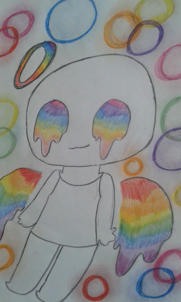 Pixilart - Rainbow angel UwU uploaded by NavysNation